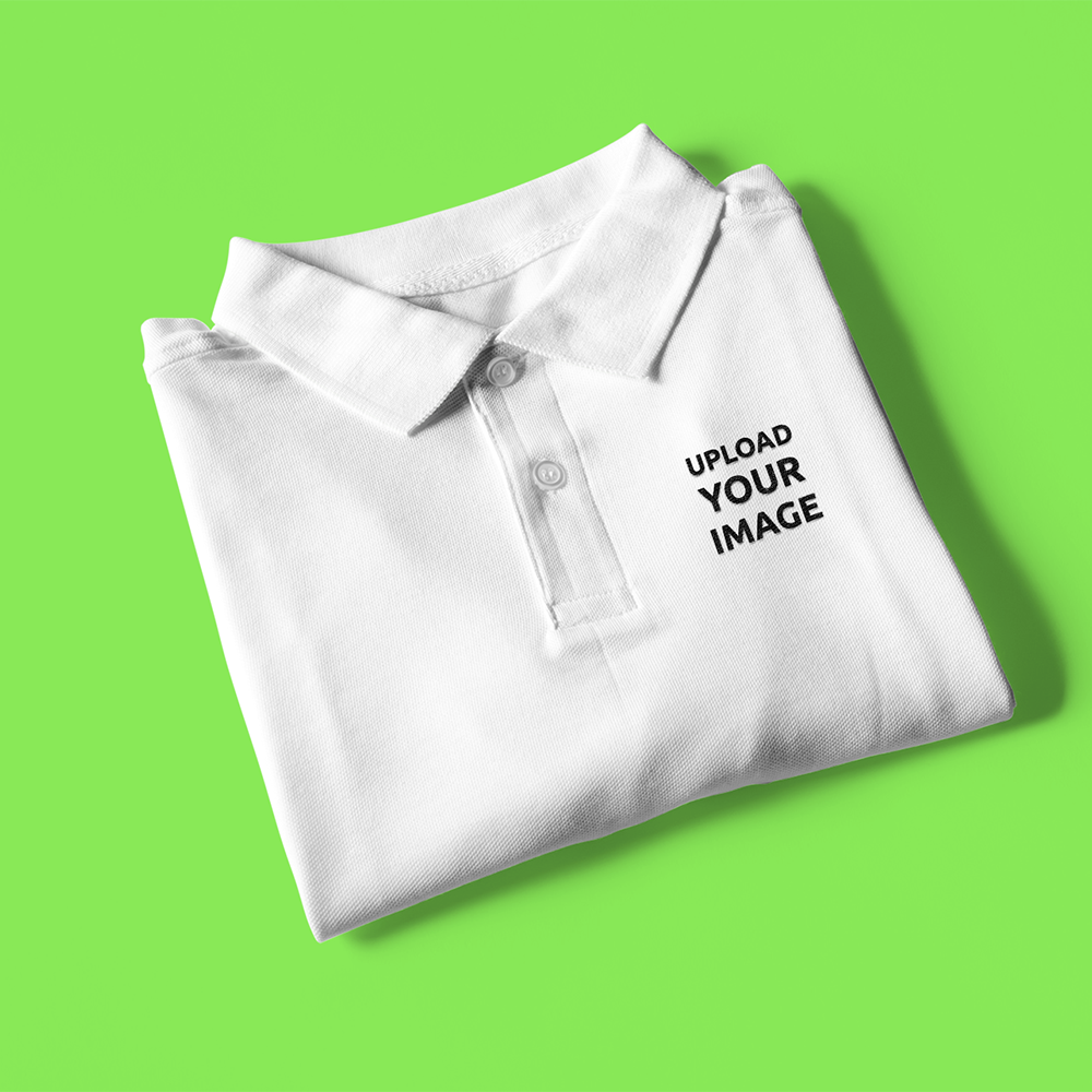 FOLDED POLO SHIRT 3D MOCKUP - shop.graphtick.com