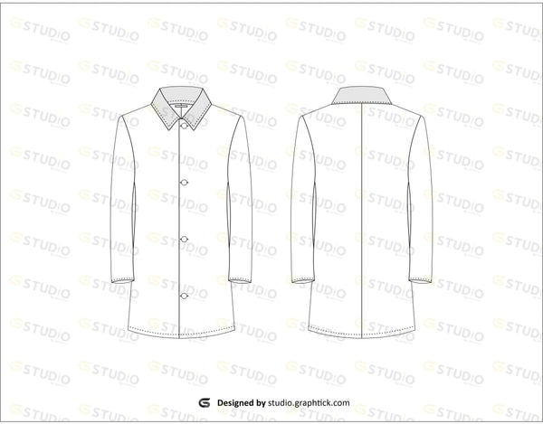 COAT FLAT SKETCH - shop.graphtick.com