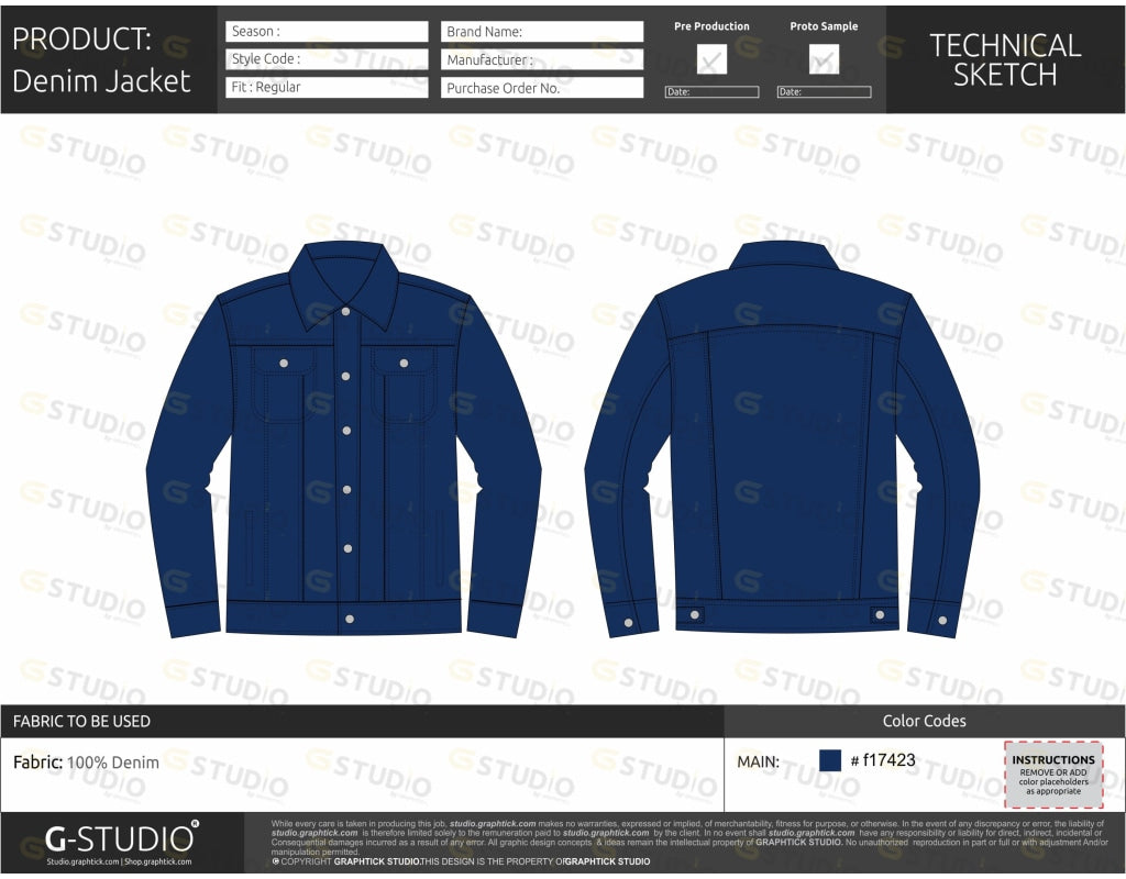 DENIM JACKET TECH PACK TEMPLATE - shop.graphtick.com