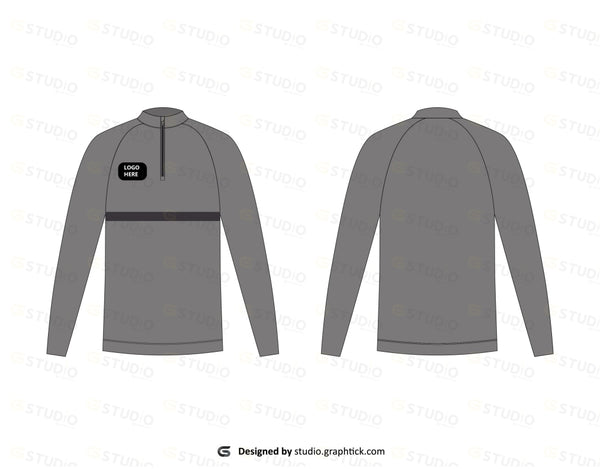 FULL SLEEVE RASHGUARD FLAT SKETCH - shop.graphtick.com