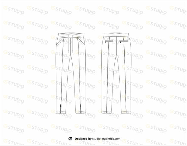 CAPRI PANT FLAT SKETCH - shop.graphtick.com