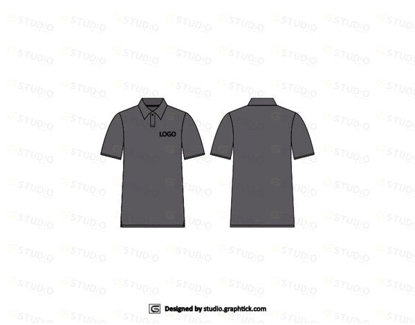 POLO SHIRT FLAT SKETCH - shop.graphtick.com