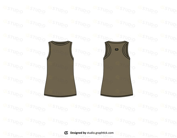 TANK TOP FLAT SKETCH - shop.graphtick.com