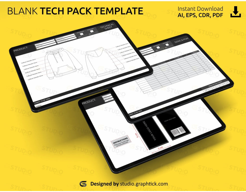 TECH PACK BLANK TEMPLATE – shop.graphtick.com