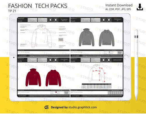 DENIM JACKET TECH PACK TEMPLATE - shop.graphtick.com