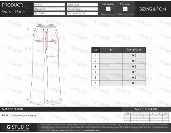 WOMENS SWEATPANTS TECH PACK TEMPLATE - shop.graphtick.com
